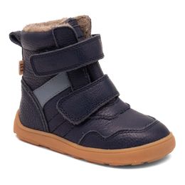 bisgaard Kinder Barfu&szlig;schuh "thorsten tex", Gr. 24, blau, Leder, Schuhe, Winterboots mit Lammwolle, Gr&ouml;&szlig;enschablone zum Download