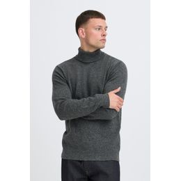 Blend Herren Rollkragenpullover "BHBRANKO ROLL KNIT"iron gate melange, Gr. M, unifarben, Strick, Obermaterial: 60% Wolle, 40% Nylon, Pullover