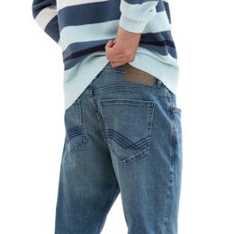 Tom Tailor Herren Slim-fit-Jeans "Josh", blau, Gr. 40, unifarben, Denim/Jeans, Obermaterial: 98% Baumwolle, 2% Elasthan, Jeans, im Five-Pocket Style
