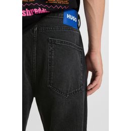 Hugo Herren Regular-fit-Jeans "Jonah", schwarz, Gr. 34, unifarben, Denim/Jeans, Obermaterial: 100% Baumwolle, Jeans, Regular Fit, used washed, gerades