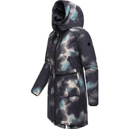 Ragwear Damen Wintermantel "Holstic Print", schwarz, Gr. XS, Obermaterial: 100% Polyester; Innenfutter: 100% Polyester; Wattierung: 100% Polyester,