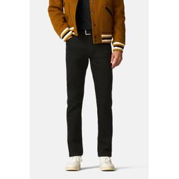 MEYER Herren Chinos "DUBLIN", schwarz, Gr. 58, unifarben, 92% Baumwolle, 6% Polyester, 2% Elasthan, Hosen, im 5-Pocket-Design