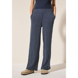 Cecil Damen Culotte, blau, Gr. XXL, unifarben, Stoff, 76% Polyester, 20% Viskose, 4% Elasthan, Hosen, High Waist
