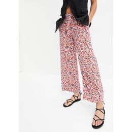bonprix Damen Schlupfhose, orange, Gr. 50, Obermaterial: 100% Viskose, Hosen, aus Viskose, lockere Passform, femininer Print, moderner Stil