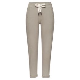 ELBSAND Damen Sweathose "Brinja", grau, Gr. S, unifarben, Sweatware, Obermaterial: 95% Baumwolle, 5% Elasthan, Hosen, mit Taschen und breiten