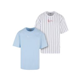 Karl Kani Herren T-Shirt "Karl Kani Herren"wei&szlig;, light blau, Gr. XS, gestreift, 100% Baumwolle, Shirts