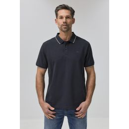 Street One MEN Herren Poloshirtschwarz ink blau, Gr. XXL, unifarben, Web, 100% Baumwolle, Shirts, aus reiner Baumwolle