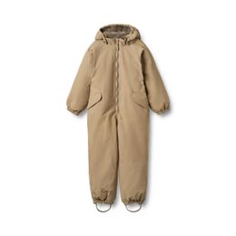 Wheat M&auml;dchen Jumpsuit "Wheat Snowsuit Laffa"walnut, Gr. 128, unifarben, 100% Recycled Polyamide/Nylon, Overalls