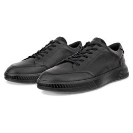 Ecco Herren Sneaker "Ecco Move M", Gr. 41, schwarz, Leder, Schuhe, Halbschuh, Freizeitschuh, Schn&uuml;rschuh mit softem Schaftrand