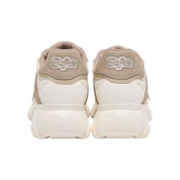 Buffalo Damen Trainingsschuh "Buffalo CLD ECHO - VEGAN NAPPA/NUBUCK", Gr. 36wei&szlig;, taupe, Leder, unifarben, Schuhe