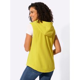 Casual Looks Damen Fleecewestelimone, Gr. 36, unifarben, 100% Polyester, Westen
