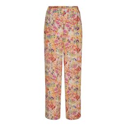 GOLDNER Damen 2-in-1-Hose "Schlupfhose mit floralem Print", bunt, Gr. 46, Obermaterial: 100% Viskose CV., Hosen, Eingriffstaschen an der Seitennaht