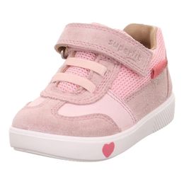 Superfit Kinder Klettschuh "SUPIES WMS: mittel", Gr. 27, rosa, Nubukleder, Textil, Veloursleder, Schuhe, Sneaker, Innensohle herausnehmbar,