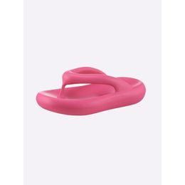 Heine Damen Zehentrenner, Gr. 38, pink, Synthetik, Schuhe