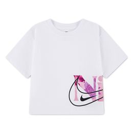 Nike Sportswear M&auml;dchen T-Shirt "NKG MOVE WITH NATURE BOXY SS T"wei&szlig;, Gr. 104, Obermaterial: 60% Baumwolle, 40% Polyester, Shirts, f&uuml;r Kinder,