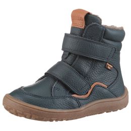 froddo M&auml;dchen Barfu&szlig;schuh "BAREFOOT TEX WINTER", Gr. 25, blau, Leder, Schuhe, Klettschuh, Winterstiefel mit TEX-Membrane