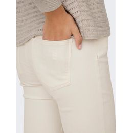 Only Damen Bootcut-Jeans "ONLANNIE MID FLARED BOX DNM"ecru, Gr. XS, unifarben, Denim/Jeans, Obermaterial: 86% Baumwolle, 13% Polyester, 1% Elasthan,