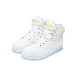 Ewing Damen Trainingsschuh "Ewing Rebound. by Ewing 33 HI", Gr. 10,5wei&szlig;, skyblau, gelb, Leder, Schuhe
