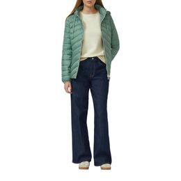 s.Oliver Damen Steppjacke, gr&uuml;n, Gr. 36, unifarben, Web, Obermaterial: 100% Polyester, Jacken, mit Kapuze und Kordelzug