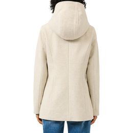 QS Damen Kapuzenfleecejackesanftes wei&szlig;, Gr. M, unifarben, Fleece, Obermaterial: 100% Polyester. Futter: 100% Polyester, Jacken, mit doppelter