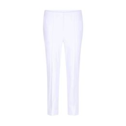 GOLDNER Damen Stretch-Hose "Kurzgr&ouml;&szlig;e Elegante 7/8-Hose mit Biesen", wei&szlig;, Gr. 20, Obermaterial: 67% Baumwolle CO. 28% Polyamid PA. 5% Elasthan EL.,