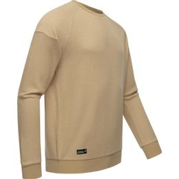 Ragwear Herren Sweatshirt "Doren", beige, Gr. XXL, Material: 50% Baumwolle, 50% Polyester, Sweatshirts, Strukturierter Basic Herren Pullover
