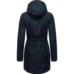 Ragwear Damen Wintermantel "Elsie", blau, Gr. M, Au&szlig;enmaterial: 65% Polyester, 35% Baumwolle. Innenfutter: 100% Polyester. Wattierung: 100%
