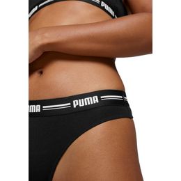 Puma Damen String "Puma WOMEN STRING 2P", Gr. XS, schwarz, Single Jersey, Obermaterial: 57% Baumwolle, 38% Modal, 5% Elasthan, Unterhosen, Mit