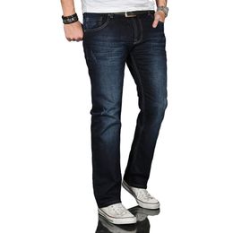 Herren Regular-fit-Jeans "ASJulio", blau, Gr. 32, Alessandro Salvarini, Destroyed-Effekte, leichte Abriebeffekte, Denim/Jeans, Obermaterial: 100%