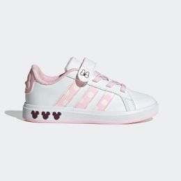 M&auml;dchen Sneaker "ADIDAS DISNEY MINNIE MAUS GRAND COURT", adidas Sportswear, Gr. 35, wei&szlig;, Synthetik, Schuhe, f&uuml;r Kinder & Jugendliche
