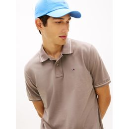 Tommy Jeans Herren Poloshirt "TJM REGULAR TIPPED"ivy mink, Gr. M, unifarben, Jersey, Obermaterial: 100% Baumwolle, Shirts, Regular fit mit Polokragen
