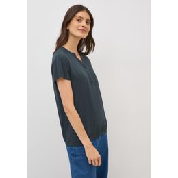 Cecil Damen Tunikashirt, gr&uuml;n, Gr. XS, unifarben, Web, 100% Baumwolle, Shirts, aus reiner Baumwolle