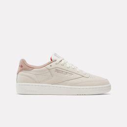Reebok CLASSIC Damen Sneaker "CLUB C 85", Gr. 37sand, scorchedearth, hooprot, Leder, Textil, Schuhe