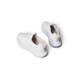 Damen Slip-On Sneaker "EVA RUNNER LACEUP SOCK MAT MIX", Calvin Klein Jeans, Gr. 37wei&szlig;, silberfarben, Lederimitat, Textil, unifarben mit Farbeinsatz,