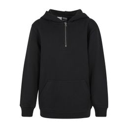 Urban Classics Jungen Troyer "Urban Classics Herren Boys Boxy Zip Hoody"schwarz, Gr. 122, unifarben, 65% Baumwolle, 35% Polyester, Pullover