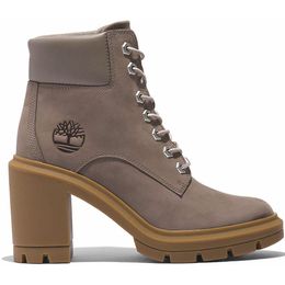Timberland Damen Schn&uuml;rstiefelette "ALLINGTON HEIGHTSMID LACE UP BOOT", Gr. 39,5, grau, Leder, Synthetik, Schuhe, Winterschuhe, Winterstiefel,