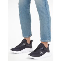 Herren Sneaker "EVA RUNNER LOW LACE ML MIX", Calvin Klein Jeans, Gr. 44, schwarz-wei&szlig;, Polyester, Schuhe, Freizeitschuh, Halbschuh, Schn&uuml;rschuh, mit