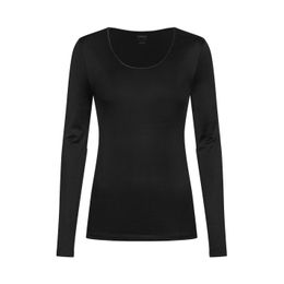Mey Damen Langarmshirt "Emotion", Gr. 38, schwarz, Feinripp, Obermaterial: 50% Viskose, 46% Polyamid, 4% Elasthan, Shirts, Flie&szlig;ende Qualit&auml;t
