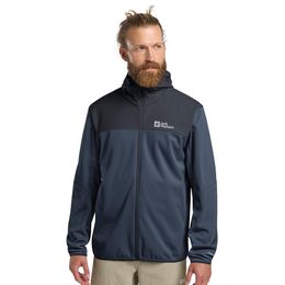 Jack Wolfskin Herren Softshelljacke "FELDBERG HOODY M", blau, Gr. L, Obermaterial: 100% Polyester; Futter: 100% Polyester, Jacken