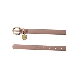 JOOP! JOOP Damen Lederg&uuml;rtel, beige, Gr. 80, Rindsleder, G&uuml;rtel, mit Dornschlie&szlig;e und Logo-Anh&auml;nger, Breite 2cm