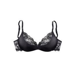 Damen B&uuml;stenhebe, PETITE FLEUR GOLD BY LASCANA, Gr. 90, schwarz, Microtouch, Obermaterial: 60% Polyamid, 35% Polyester, 5% Elasthan, BHs, mit