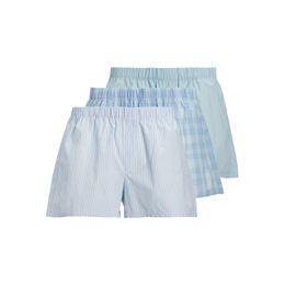 Jack & Jones JACK & JONES Herren Boxershorts "JACMILANO WOVEN BOXERS 3 PACK NOOS", Gr. L, blau, Jersey, Obermaterial: 100% Baumwolle, gestreift, kariert,