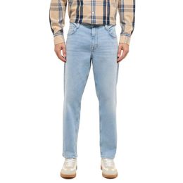 Mustang Herren Tapered-fit-Jeans "Herren Style Denver Tapered", blau, Gr. 36, unifarben, Denim/Jeans, 99% Baumwolle, 1% Elasthan, Jeans
