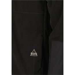 SOS Herren Fleecejacke "Bromo"schwarz, Gr. XL, unifarben, 92% Polyamid, 8% Elasthan, Jacken, mit atmungsaktiver Eigenschaft