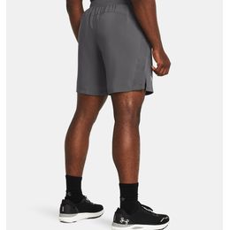 Under Armour Herren Laufshorts "UA LAUNCH 7 SHORTS"castlerock, wei&szlig;, reflective, Gr. M, Web, Obermaterial: 100% Polyester, Hosen, mit reflektierenden