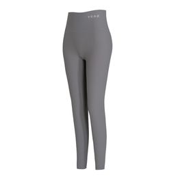 YEAZ Damen Leggings "Leggings CLUB LEVEL", grau, Gr. XL, Obermaterial: 78% Polyester PES. 22% Elasthan EL., Hosen