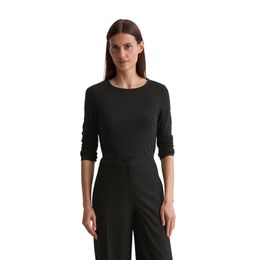 Marc O'Polo MARC O'POLO Damen Langarmshirt "aus TENCEL Modal-Baumwolle-Mix"schwarz, Gr. XS, unifarben, Obermaterial: 46% Modal, 46% Baumwolle, 8% Elasthan,