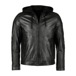 Mustang Herren Bikerjacke "31022245", schwarz, Gr. XXL, Obermaterial: 100% Lammleder. Innenfutter: 100% Baumwolle. &Auml;rmelfutter: 100% Polyester.