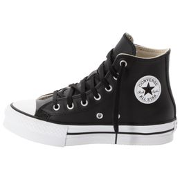 Converse M&auml;dchen Sneaker "CHUCK TAYLOR ALL STAR EVA LIFT LEATHER PLATFORM", Gr. 30, schwarz-wei&szlig;, Leder, Schuhe