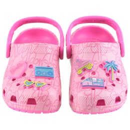 Crocs M&auml;dchen Clog "Toddlers' Barbie Classic Clog", Gr. 24rosa multi, Croslite , Schuhe, Barbie Clog, Hausschuh mit Herzchen